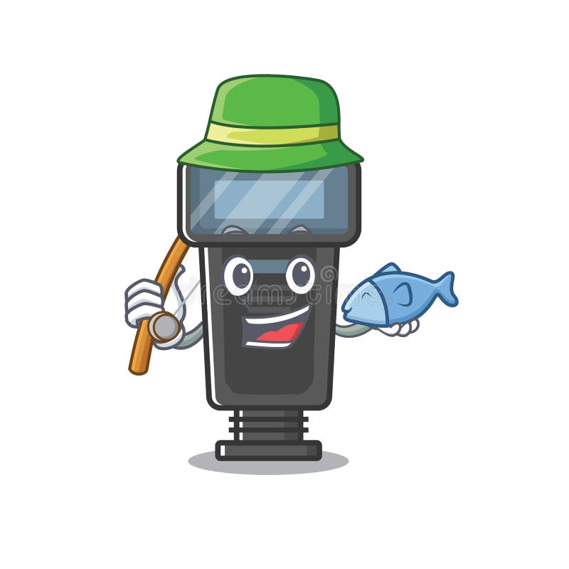 Fishing Camera Flash in a Cartoon Bag Stock Vector - Illustration of ...