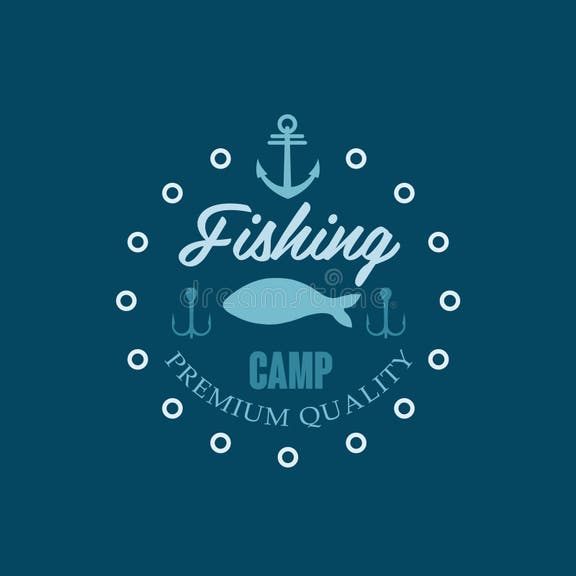 Fishing Camp Logo. Vector Illustration Stock Vector - Illustration of ...