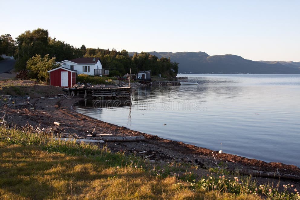 Fishing camps on the water stock image. Image of house - 15879247