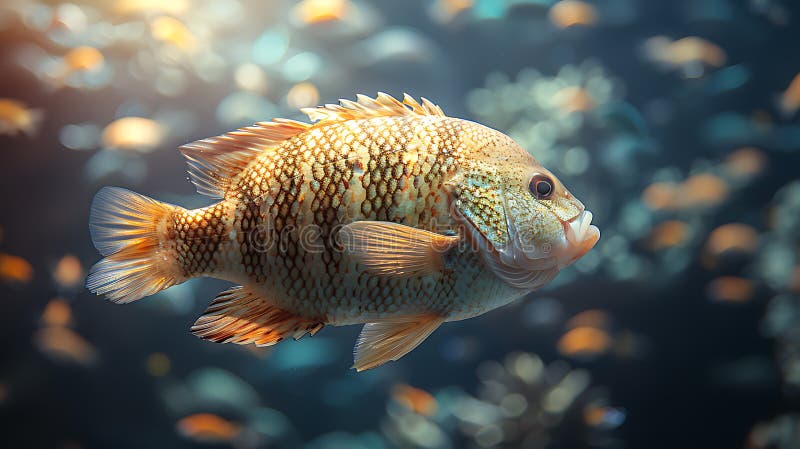 Fishing Close-up of Fish Hook Under Water Stock Illustration ...