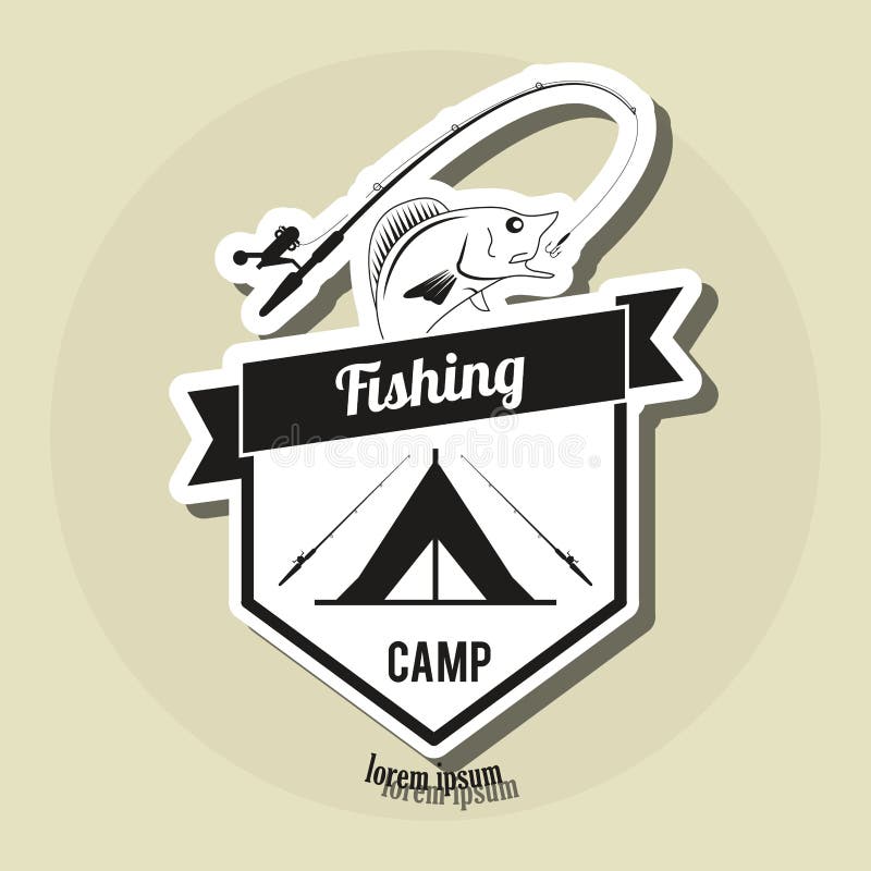 Fishing Design. Rod and Lure Illustration Stock Vector - Illustration ...