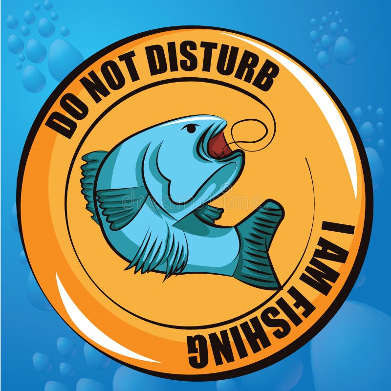 Fishing Design. Vector Illustration Decorative Design Stock Vector ...