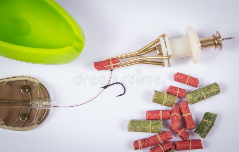 Fishing Device for Putting on the Bait. New in the Method Feeder. Stock ...