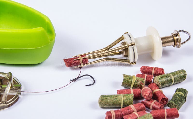 Fishing Device for Putting on the Bait. New in the Method Feeder. Stock ...