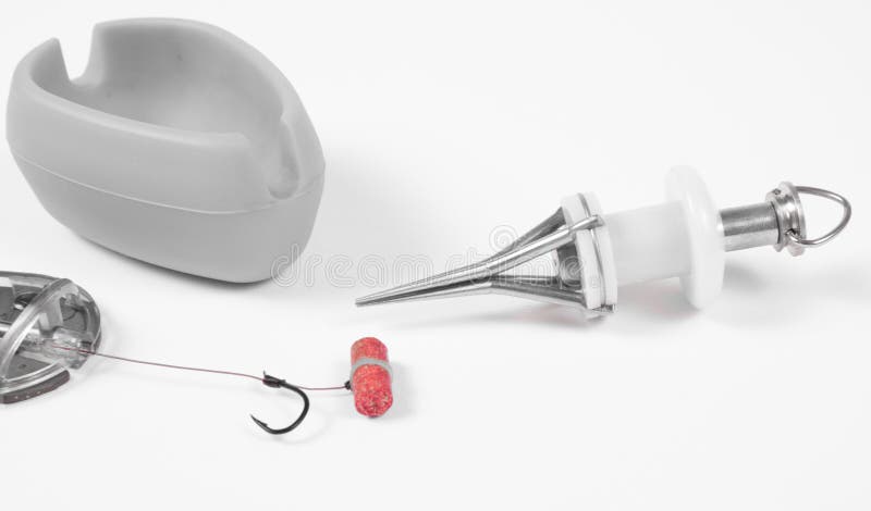 Fishing Device for Putting on the Bait. New in the Method Feeder. Stock ...