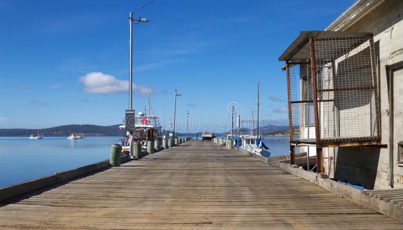 Fishing dock stock photo. Image of view, dunalley, blue - 19111972