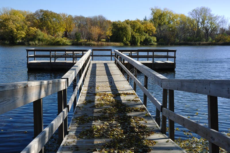 Fishing Dock in the Fall stock image. Image of jetty - 14192923