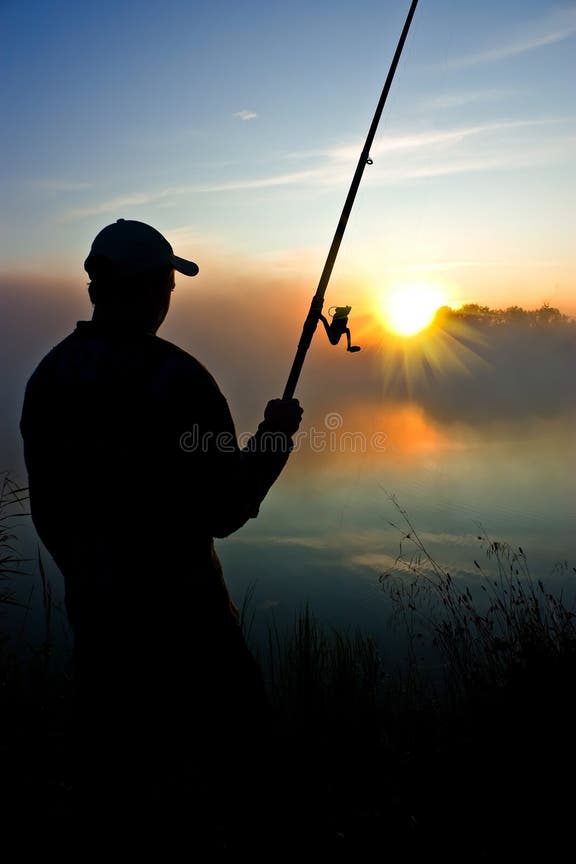 Fishing in the Early Morning Stock Photo - Image of water, tackle: 10283840
