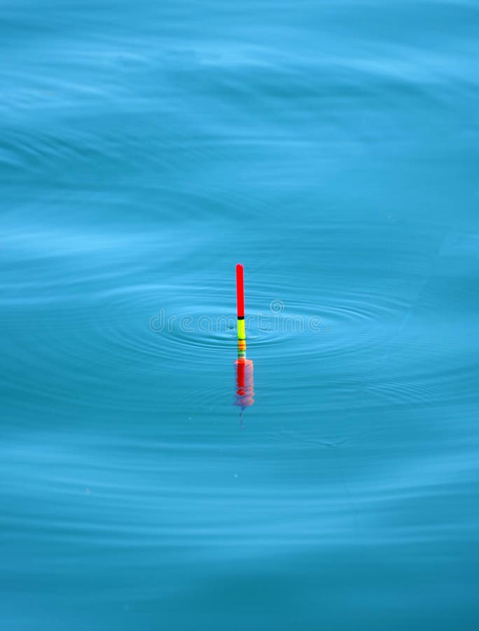 Fishing Float in the Blue Water Stock Image - Image of relaxation ...