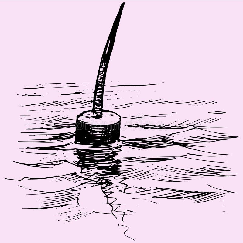 Fishing float stock vector. Illustration of hand, graphic - 66165946