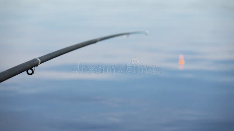 Fishing with a Float Rod on the Water. Stock Image - Image of metaphor ...