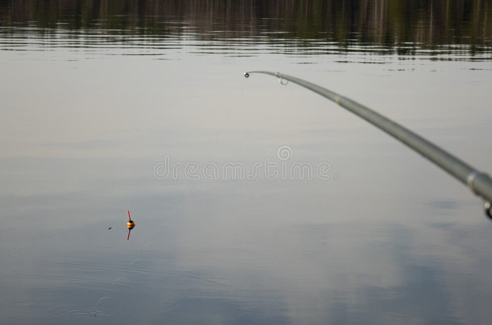 Fishing with a Float Rod on the Water Stock Photo - Image of lake ...