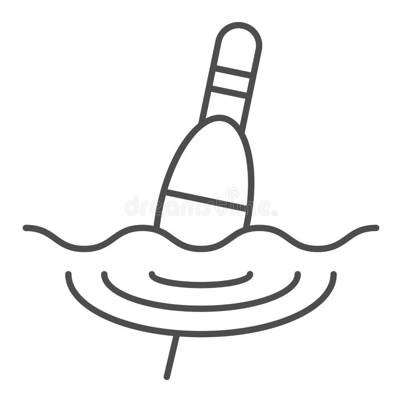 Fishing Float Flat Icon. Lure on Water Color Icons in Trendy Flat Style ...