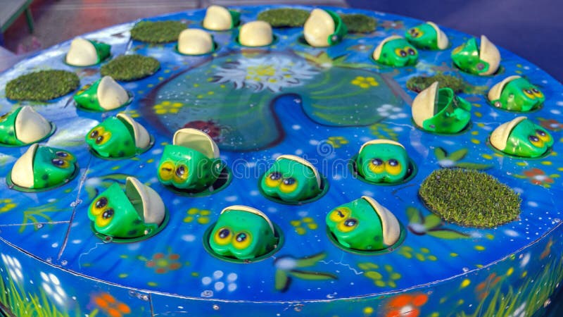 Fishing Frog Game Machine stock image. Image of entertainment - 265536871
