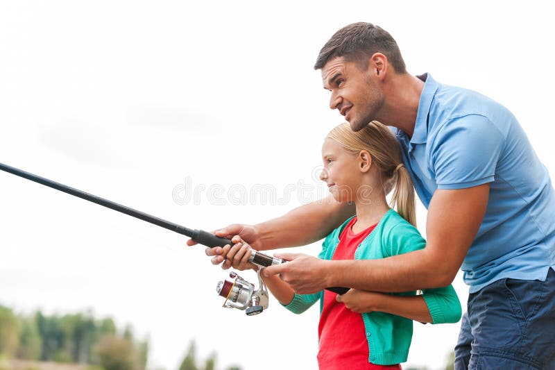 Fishing is fun. stock photo. Image of hobbies, childhood - 45019246