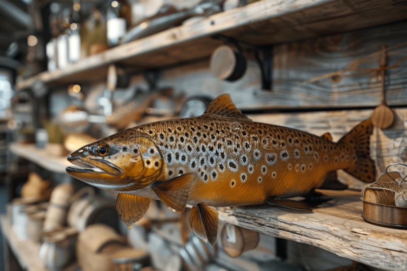 New Fishing Gear, a Look Inside a Specialized Store Stock Illustration ...