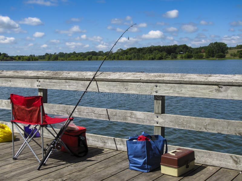 Fishing Gear on Pier stock photo. Image of outdoor, rest - 94941066