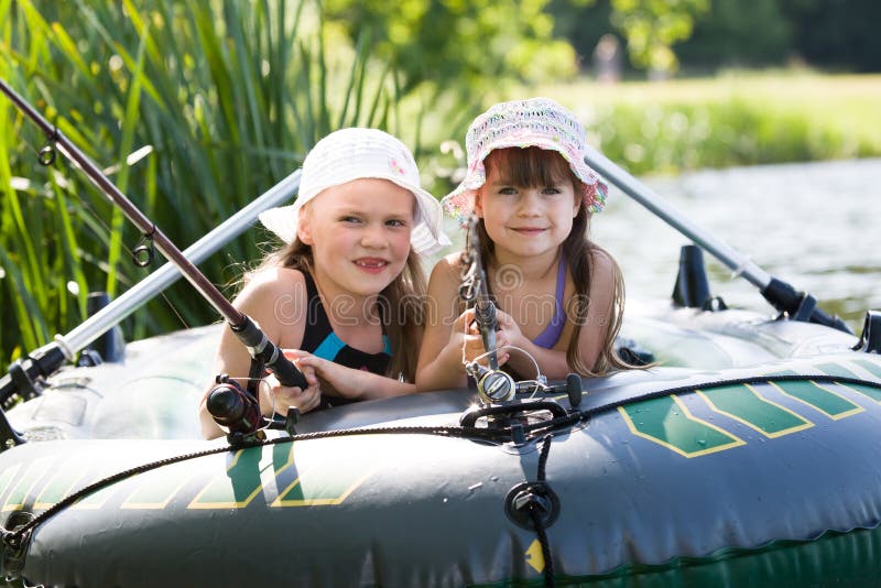 Fishing girls stock image. Image of relaxation, vacations - 25365107