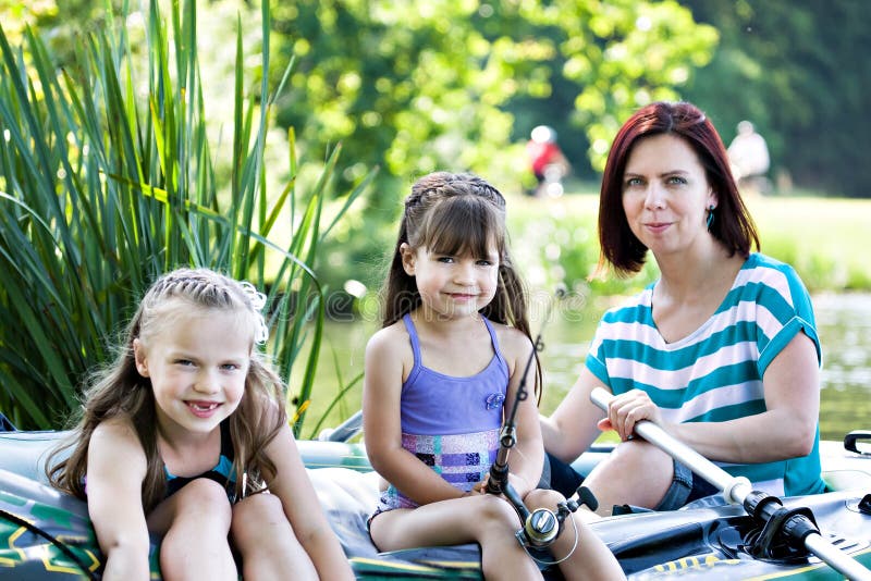 Fishing girls stock image. Image of boot, camp, woman - 25844277
