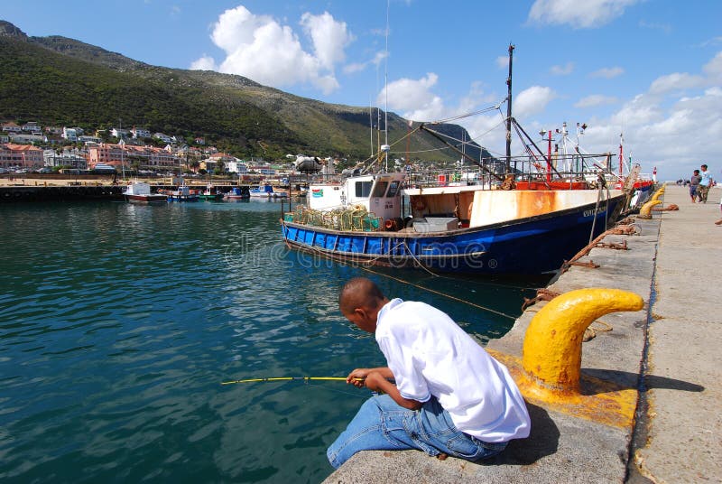 Fishing in harbour stock photo. Image of boat, recreation - 1715718