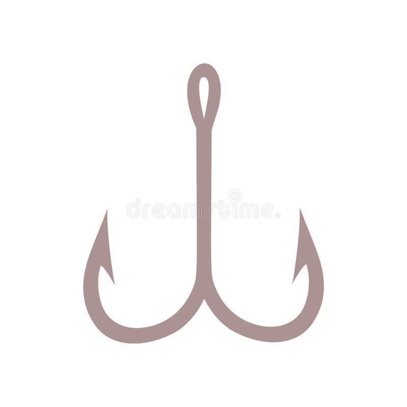 Fishing Hook, Barbed Fish Hook Vector Icon Stock Vector - Illustration ...