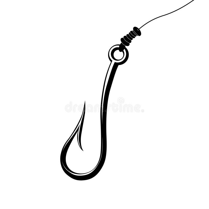Fishing Hook Icon Design Set Vector Art Illustration Stock Vector ...