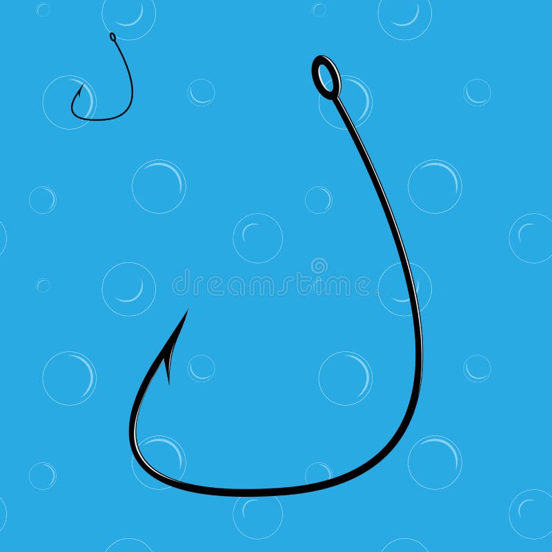 Fishing hook illustration stock vector. Illustration of decoy - 88221968