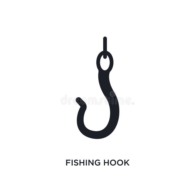 Fishing Hook Isolated Icon. Simple Element Illustration from Nautical ... Fishing Hook Isolated Icon. Simple Element Illustration from Nautical ...