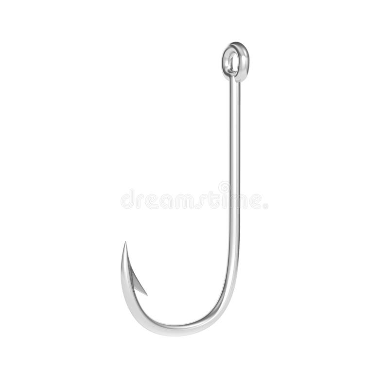 Fishing Hook Isolated on White Background. Fishhook. Empty Stock ...
