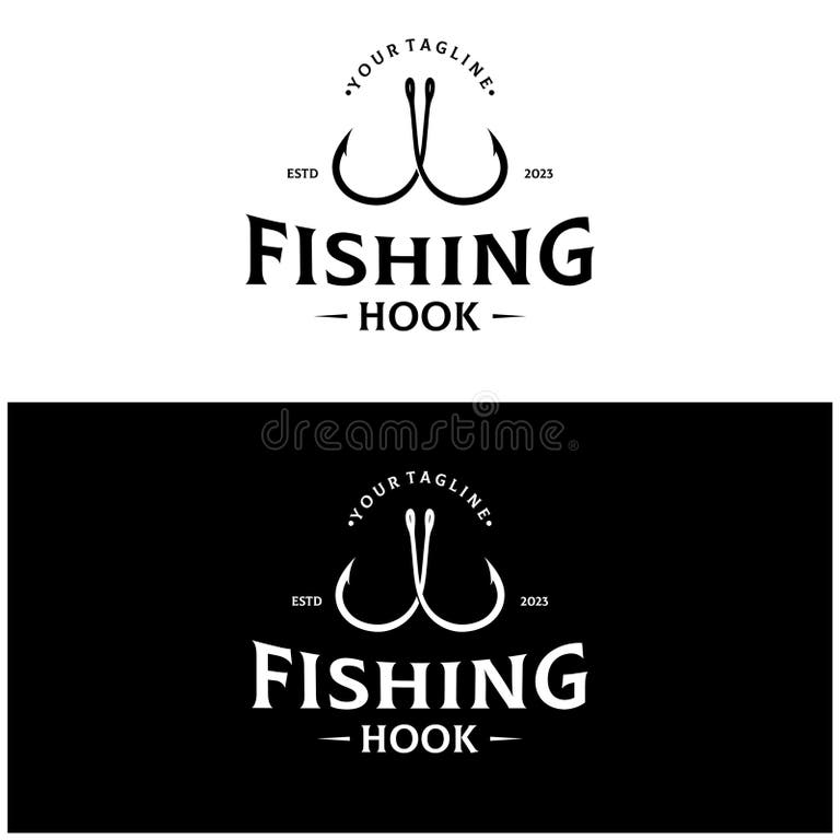 Fishing Hook Logo Design, Fishing Bait, Fishing Shop, Tournament ...
