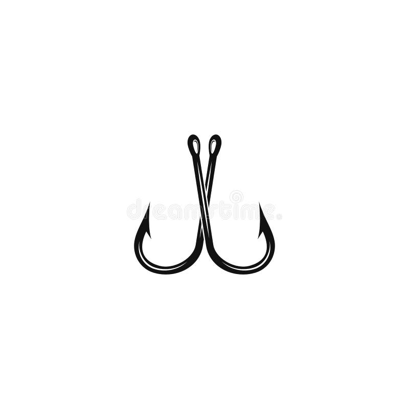Fishing Hook Logo Vector Icon Illustration Stock Vector - Illustration ...