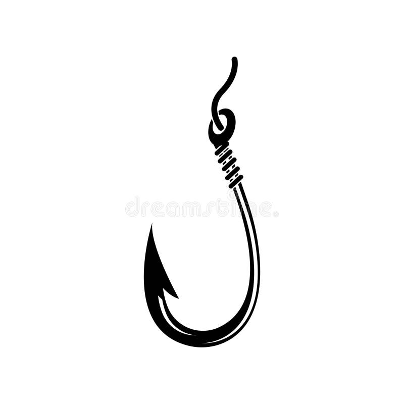 Fishing Hook Logo Vector Icon Illustration Design Stock Vector ...