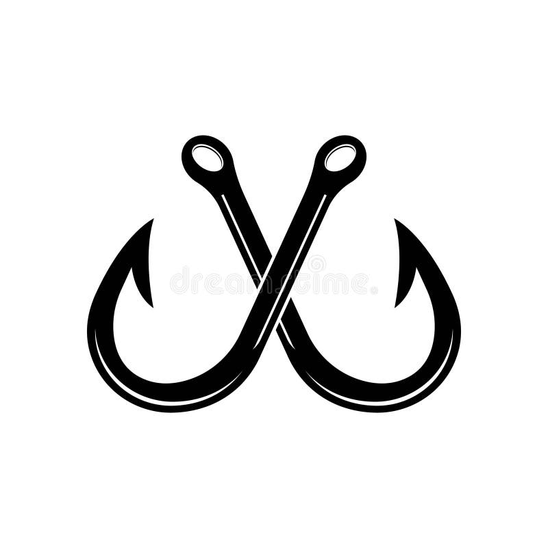 Fishing Hook Logo Vector Icon Illustration Design Stock Vector ...