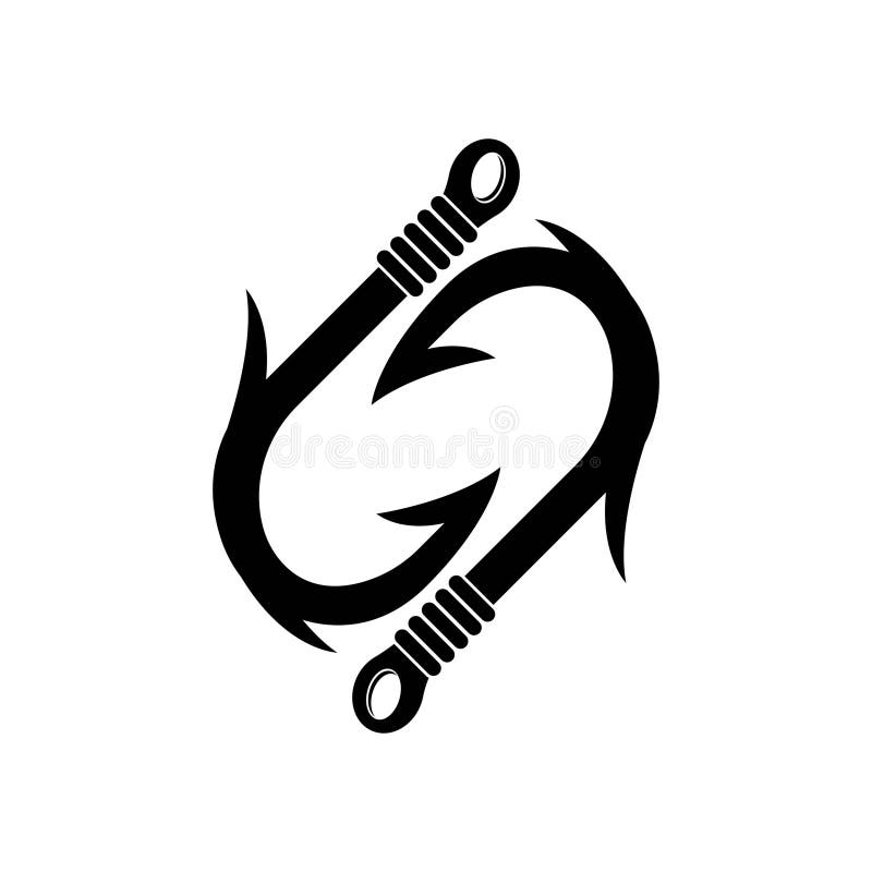 Fishing Hook Logo Vector Icon Illustration Design Stock Vector ...