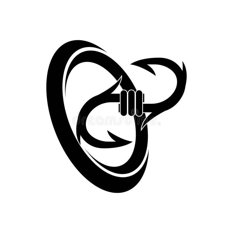 Fishing Hook Logo Vector Icon Illustration Design Stock Vector ...
