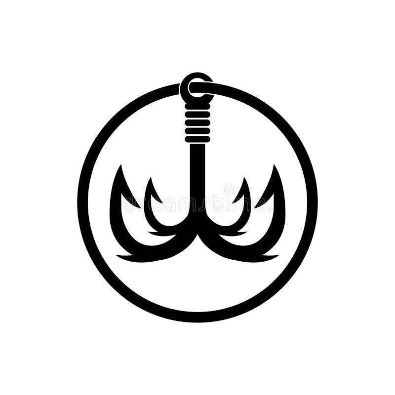Fishing Hook Logo Vector Icon Illustration Design Stock Vector ...