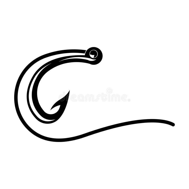 Fishing Hook Logo Vector Icon Illustration Design Stock Vector ...