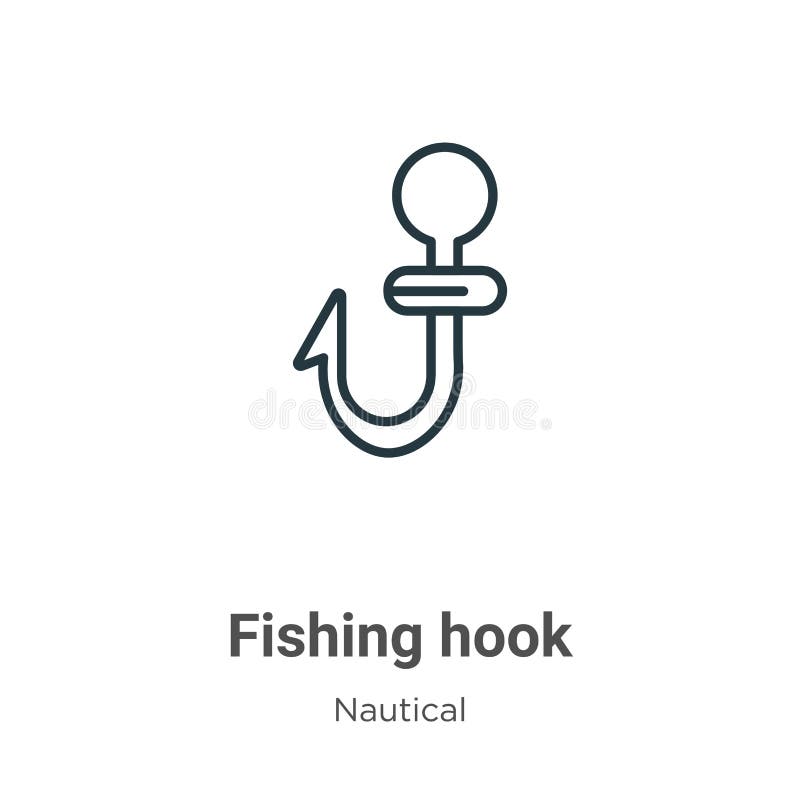 Fish and Hook Icon in Filled, Thin Line, Outline and Stroke Style ...