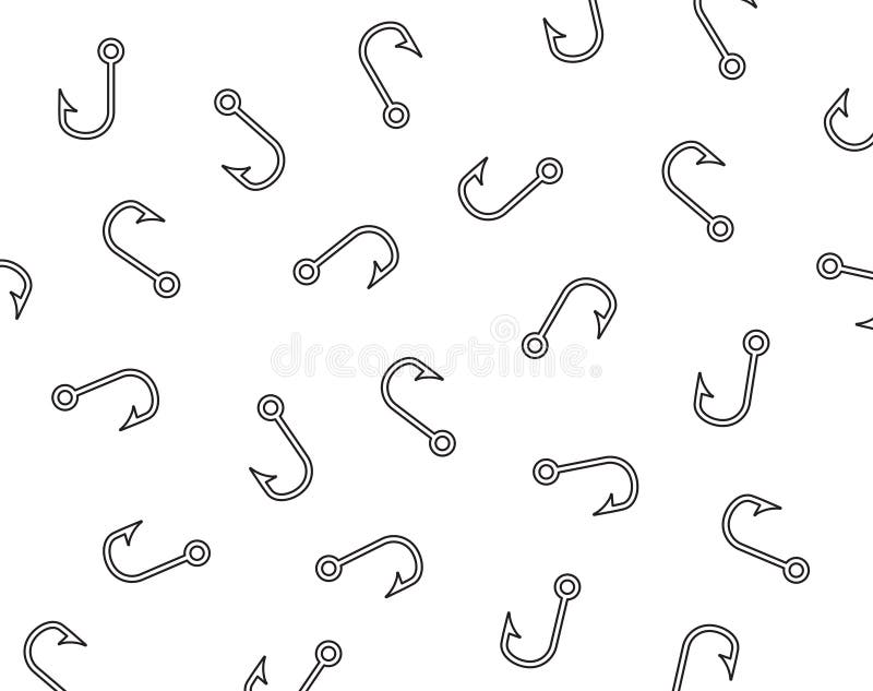 Fishing Hook Pattern Stock Illustrations – 2,037 Fishing Hook Pattern ...