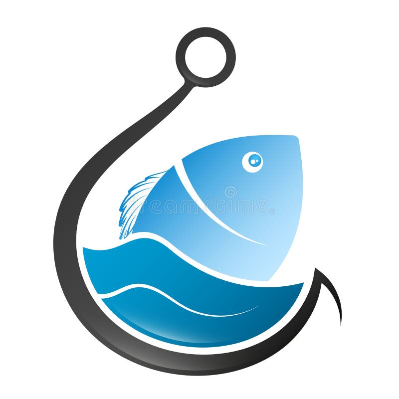 Fishing Hook Silhouette for Fishing Stock Illustration - Illustration ...