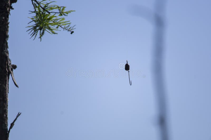 Fishing Hook and Weight stock image. Image of metal - 133388993