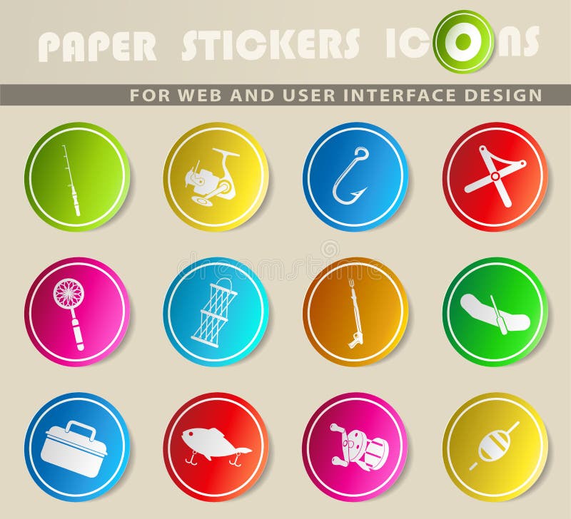 Fishing icon set stock vector. Illustration of simplicity - 88039449