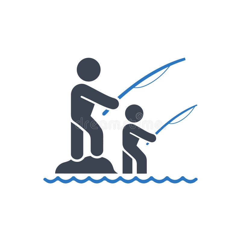 Fishing Icon stock vector. Illustration of icon, outdoor - 374474541