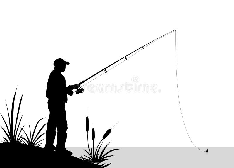 Silhouette Two Men Fishing Stock Illustrations – 49 Silhouette Two Men ...