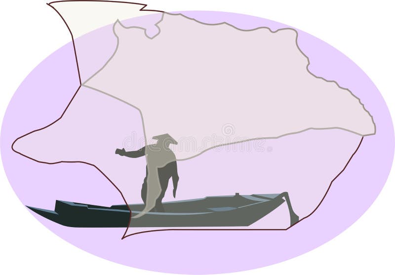 Cast Net Fishing Black Sea Stock Illustrations – 15 Cast Net Fishing ...