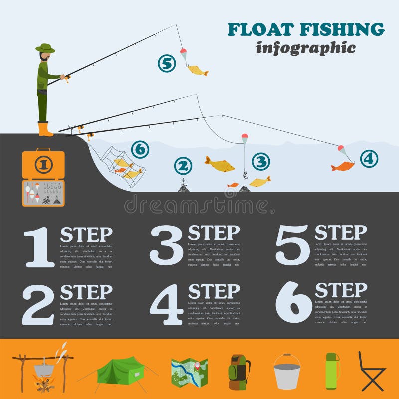 Fishing Infographic Elements. Set Elements for Creating Your Own Stock ...