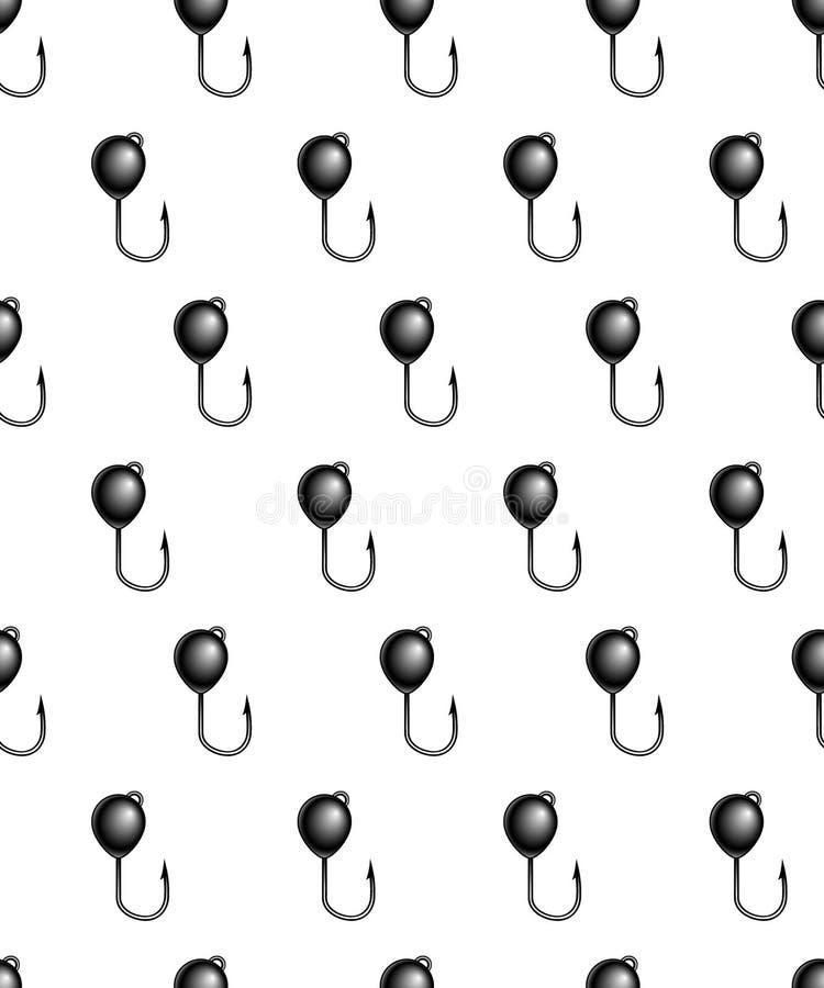 Fishing jig lure pattern stock vector. Illustration of lure - 360740588