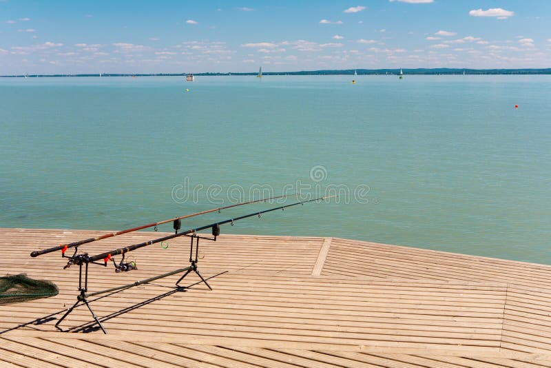 Fishing on Lake Balaton, Hungary Stock Photo - Image of tourism ...