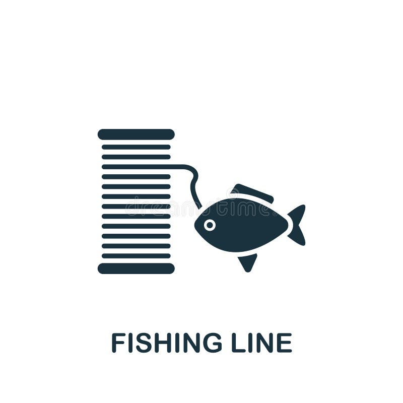 Fishing Line Icon. Monochrome Simple Fishing Icon for Templates, Web ...