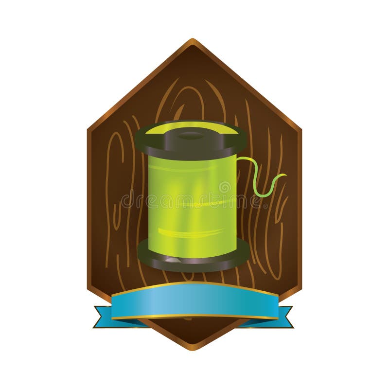 Fishing Line Label. Vector Illustration Decorative Design Stock Vector ...